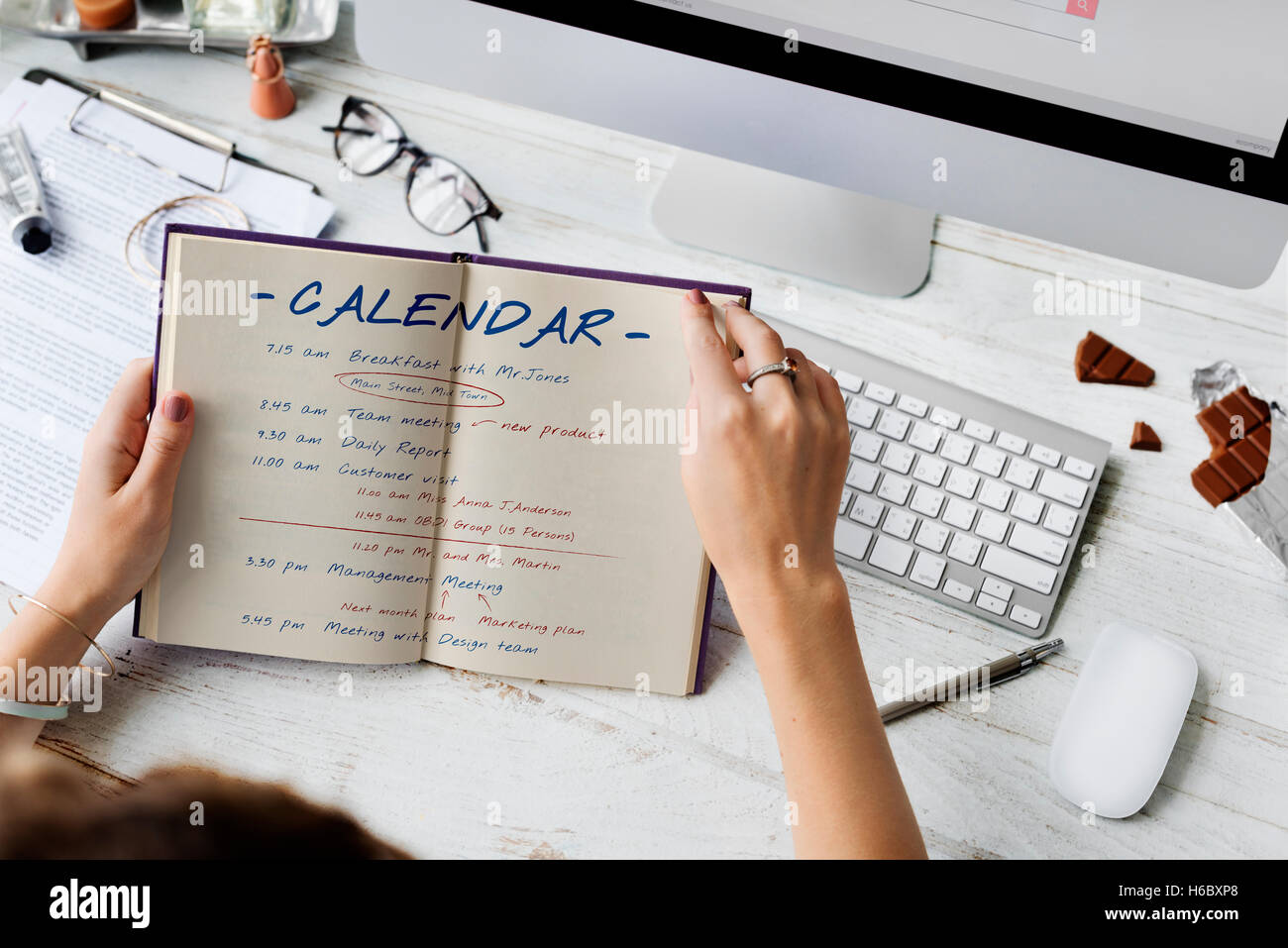 Calendar Agenda Event Meeting Reminder Schedule Graphic Concept Stock ...