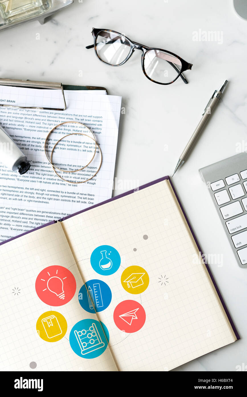 Insight Intelligence Studying Wisdom Graphic Concept Stock Photo - Alamy