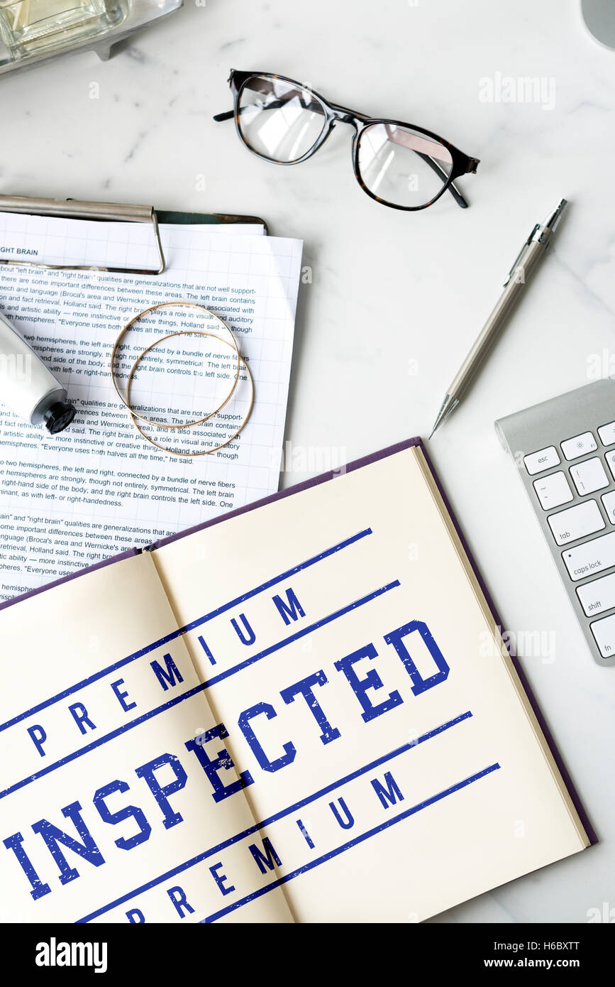 Inspected Approval Regulations Selection Graphic Concept Stock Photo ...
