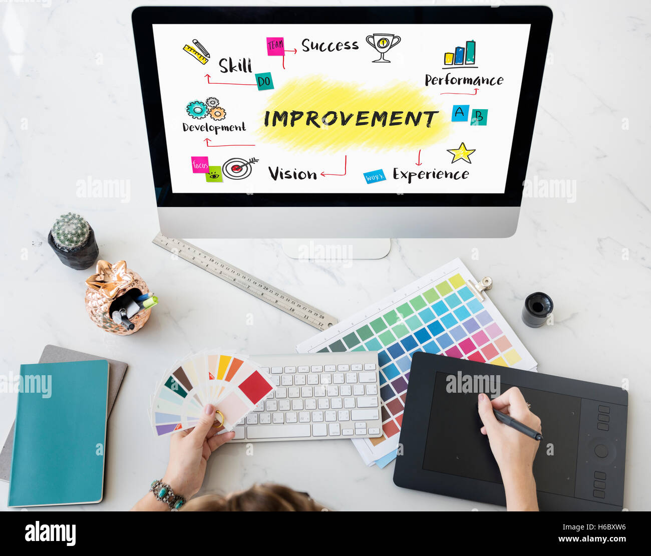 Improvement Potential Excellence Diagram Graphic Concept Stock Photo ...