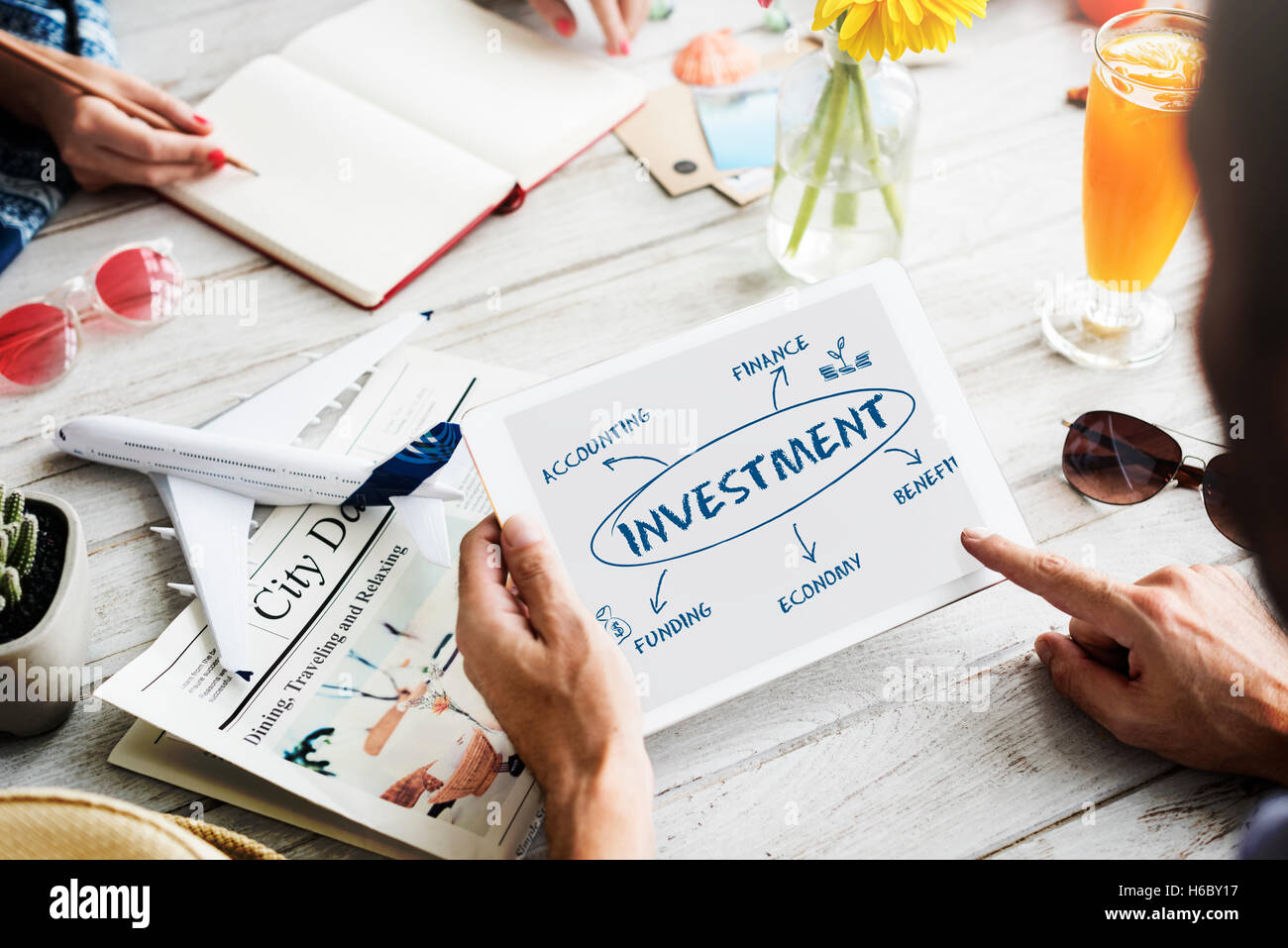 Financial Income Economic Diagram Money Concept Stock Photo - Alamy