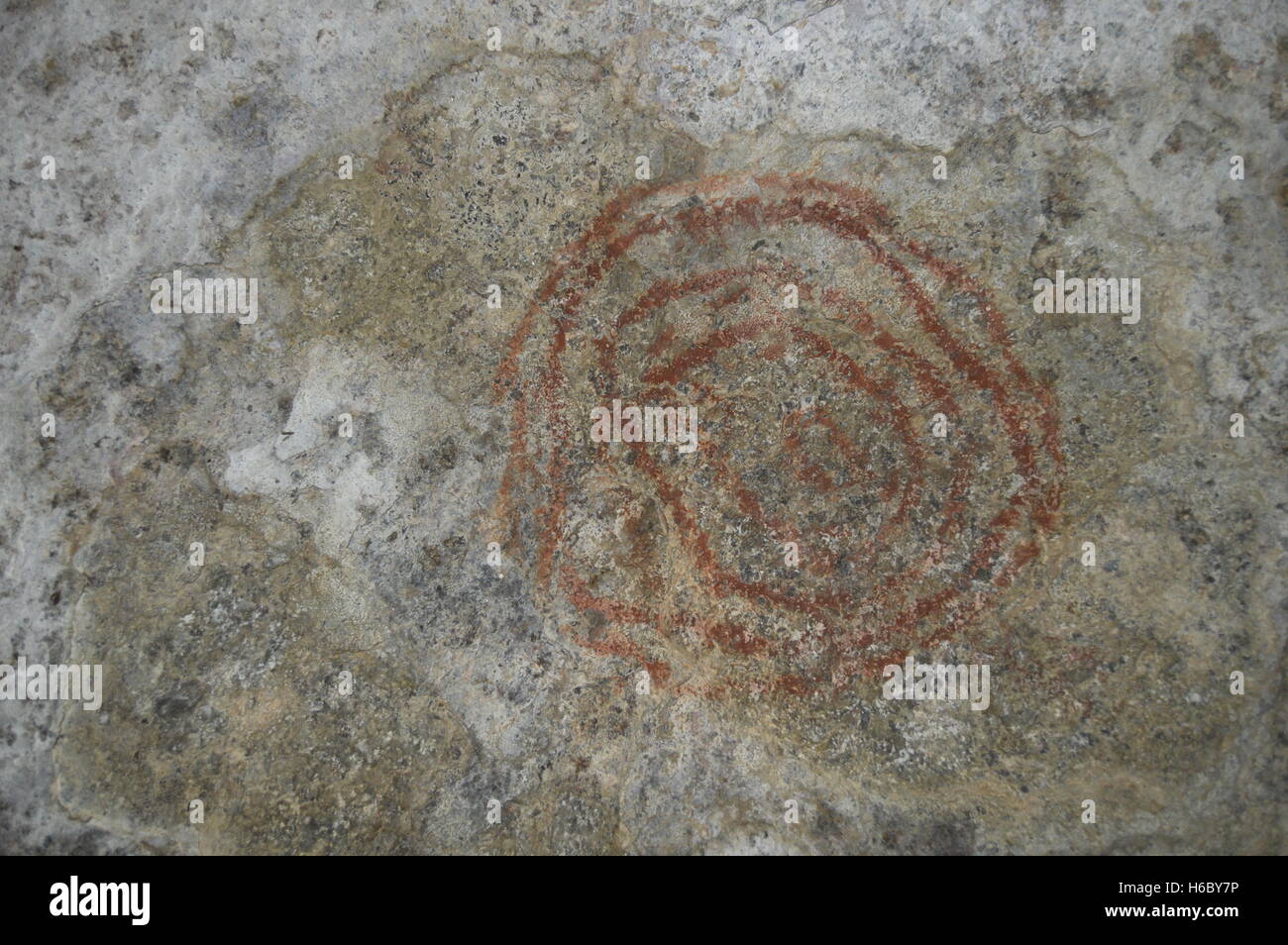 Cave paintings in Stone Elephant cave, Venezuela Stock Photo - Alamy