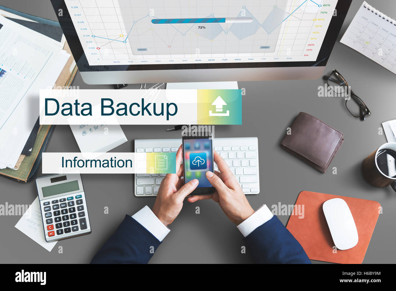 Data Backup Storage Transfer Concept Stock Photo - Alamy