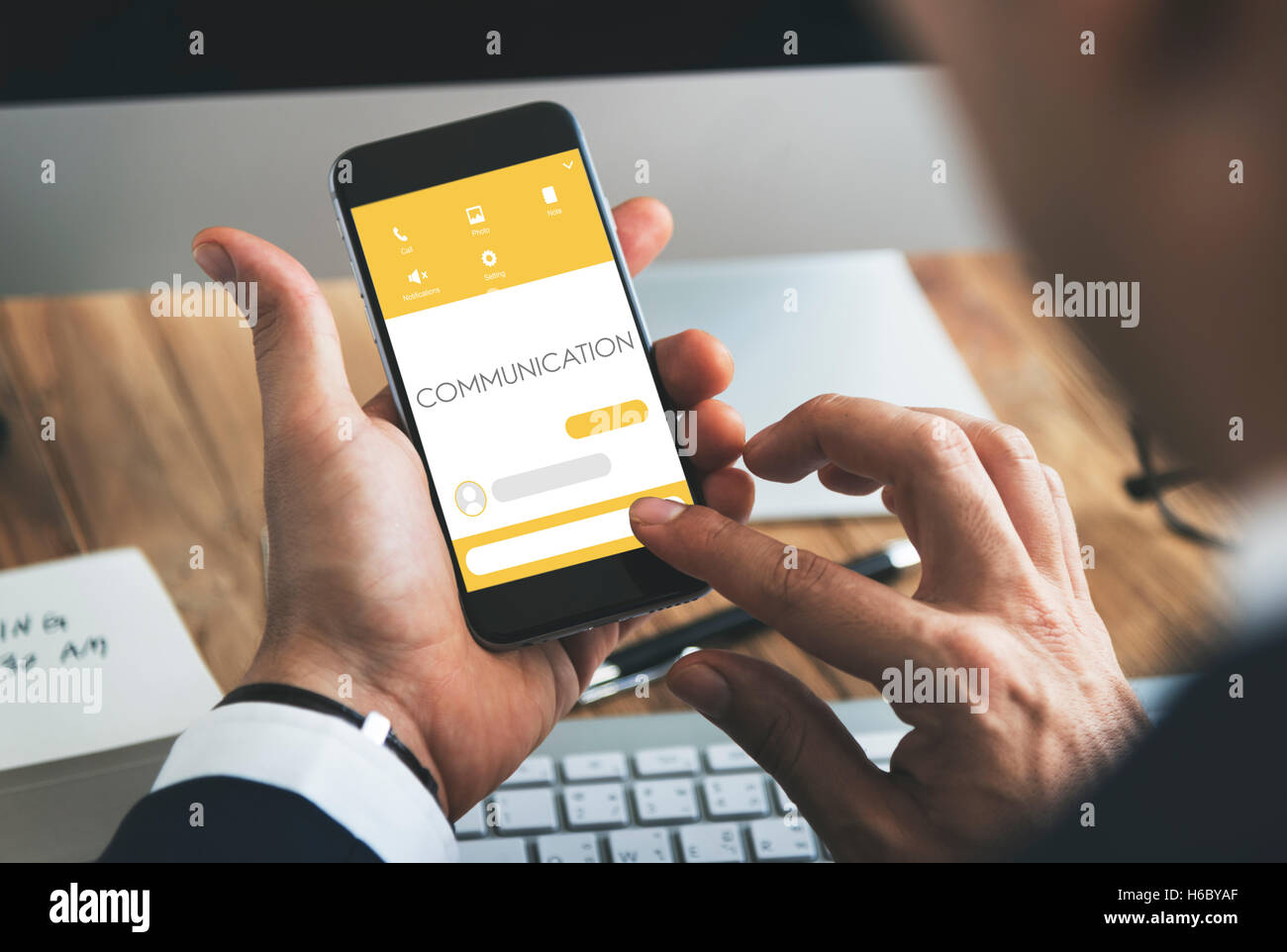 Message Live Chat Communication Concept Stock Photo - Alamy