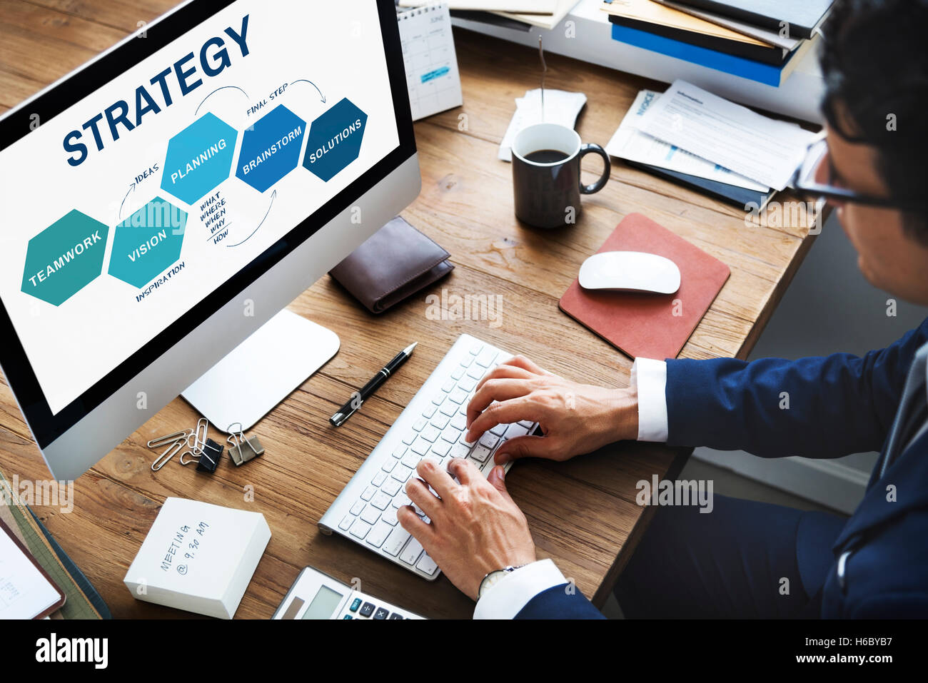 Business Plan Strategy Development Process Graphic Concept Stock Photo ...