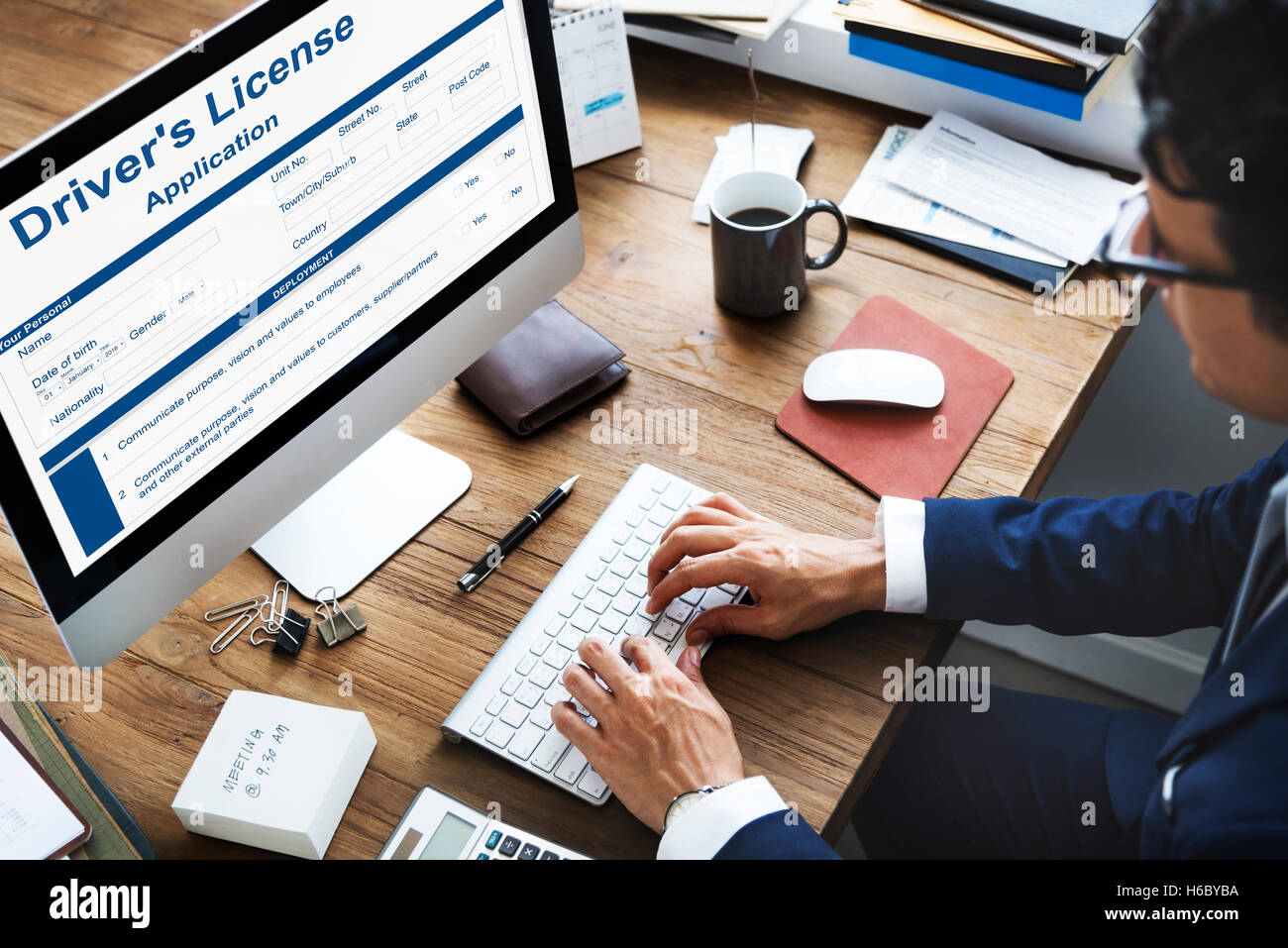 Driver’s License Application Permission Form Concept Stock Photo - Alamy