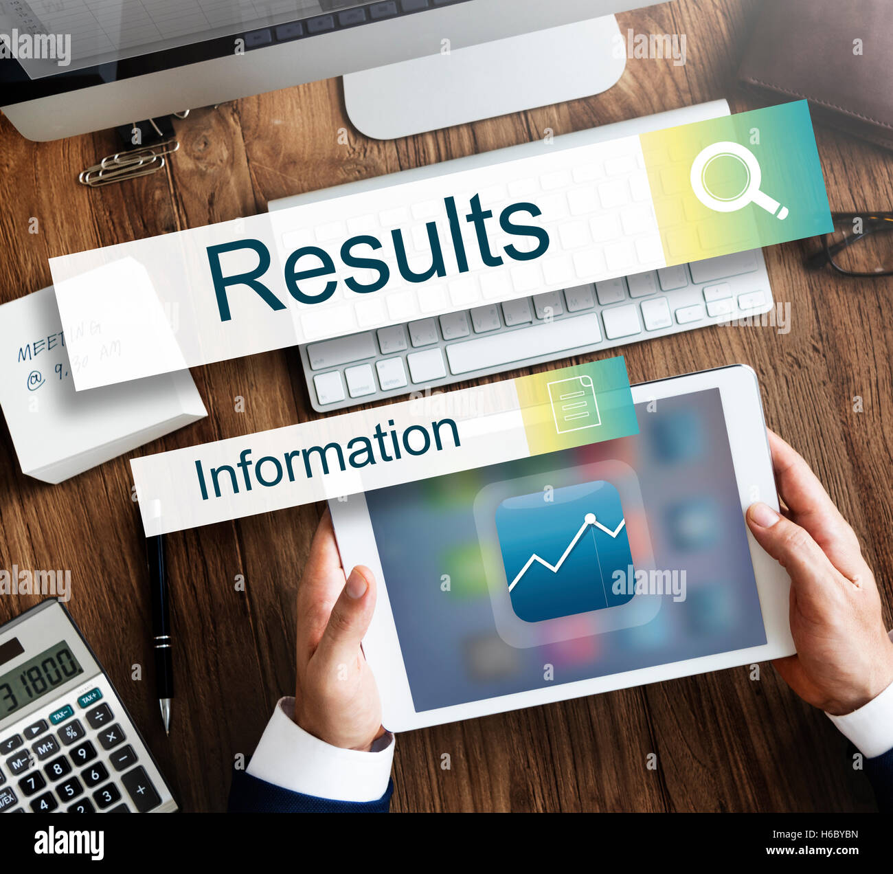 Results Statistics Report Target Concept Stock Photo - Alamy