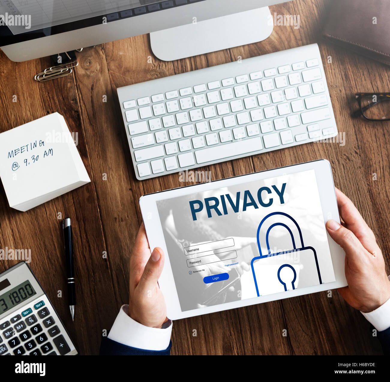 Privacy Log In User Password Register Concept Stock Photo - Alamy
