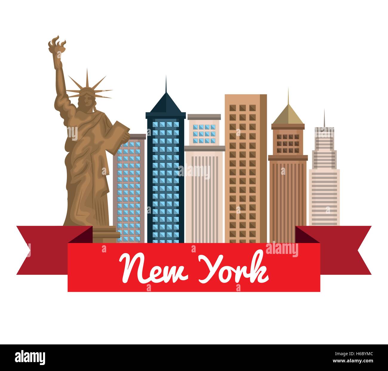 New york city manhattan nyc buildings Stock Vector Images - Alamy