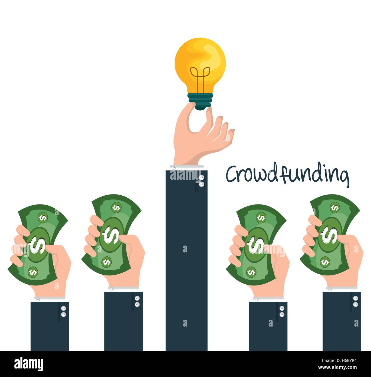 Crowd funding concept icons Stock Vector Images - Alamy