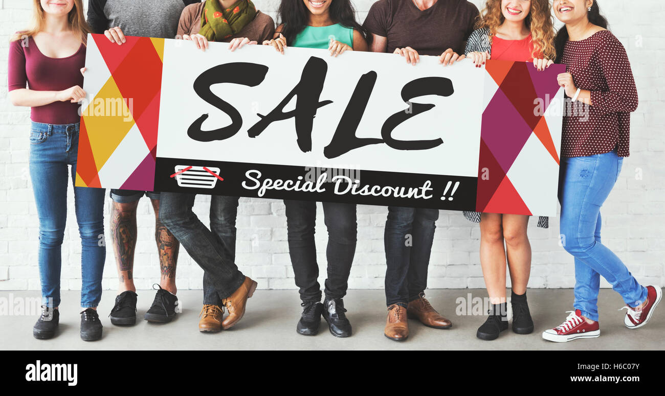Group of People Sales Promotion Special Discount Concept Stock Photo ...