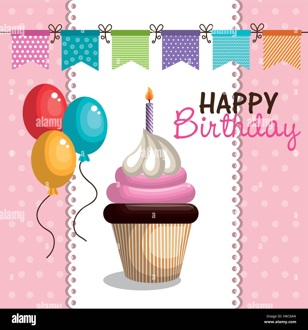happy birthday invitation card Stock Vector Image & Art - Alamy