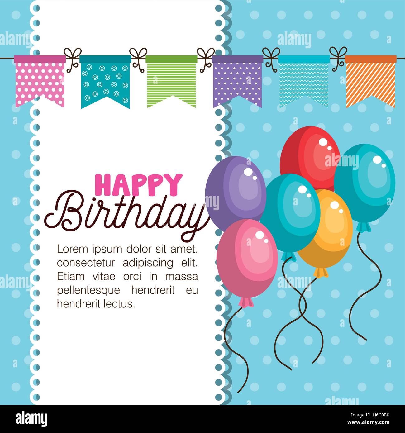 happy birthday invitation card Stock Vector Image & Art - Alamy