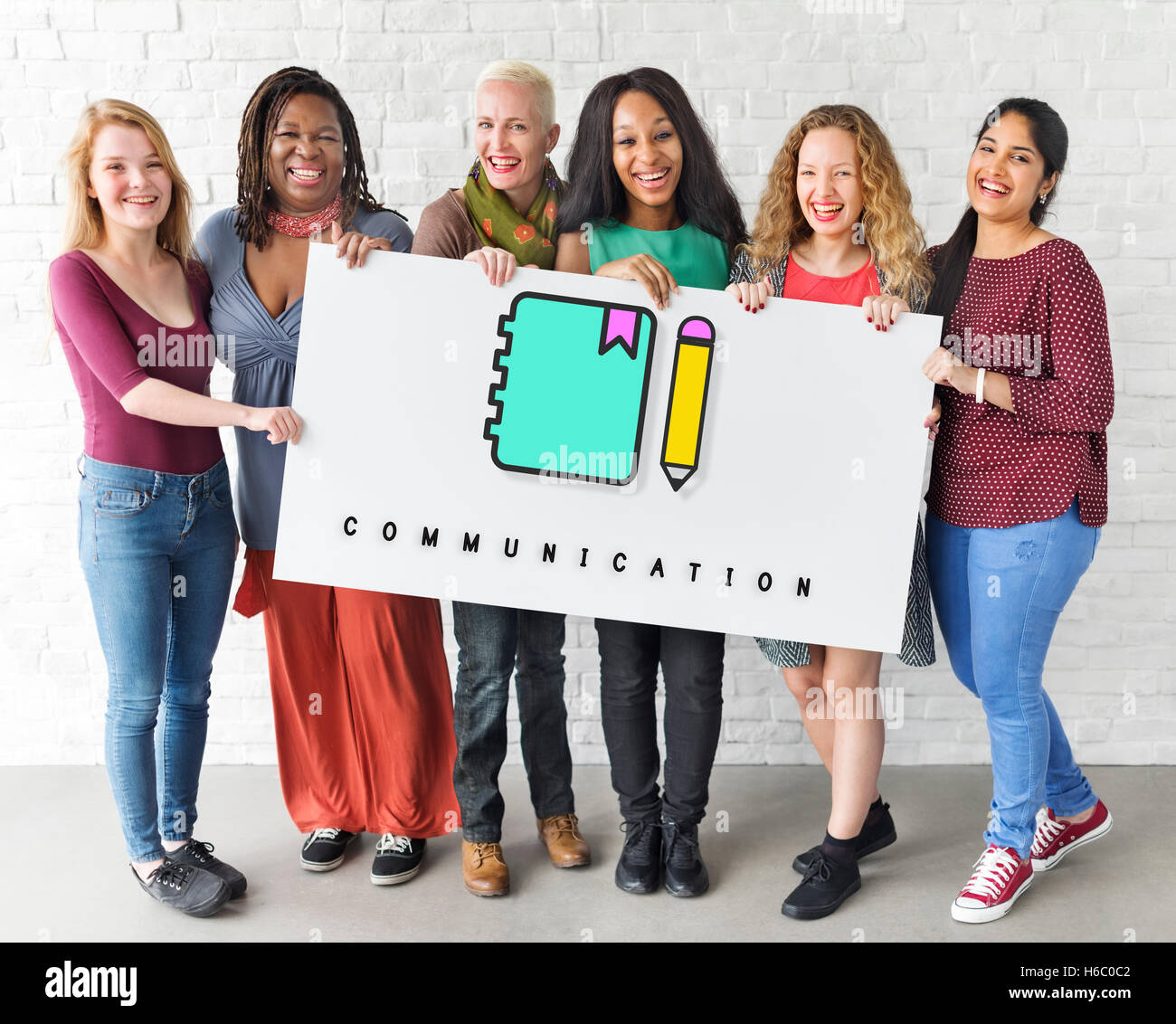 Notebook Pencil Write Communication Graphic Concept Stock Photo - Alamy