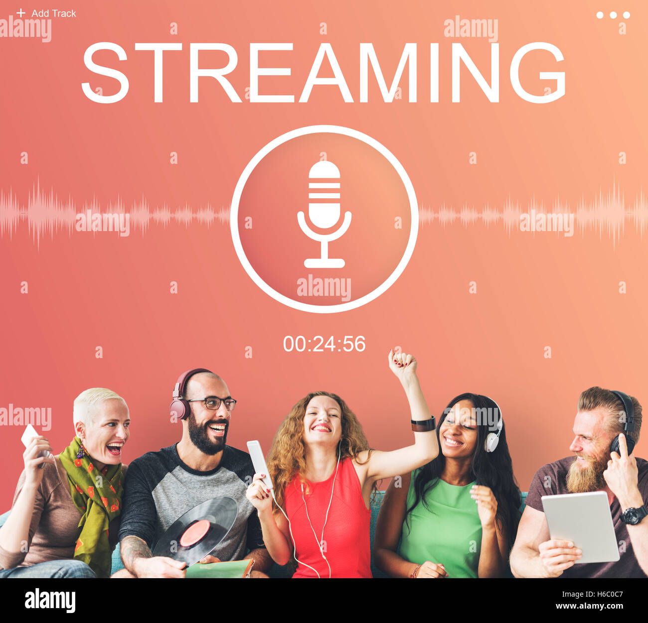 Microphone Audio Podcast Broadcast Media Graphic Concept Stock Photo ...
