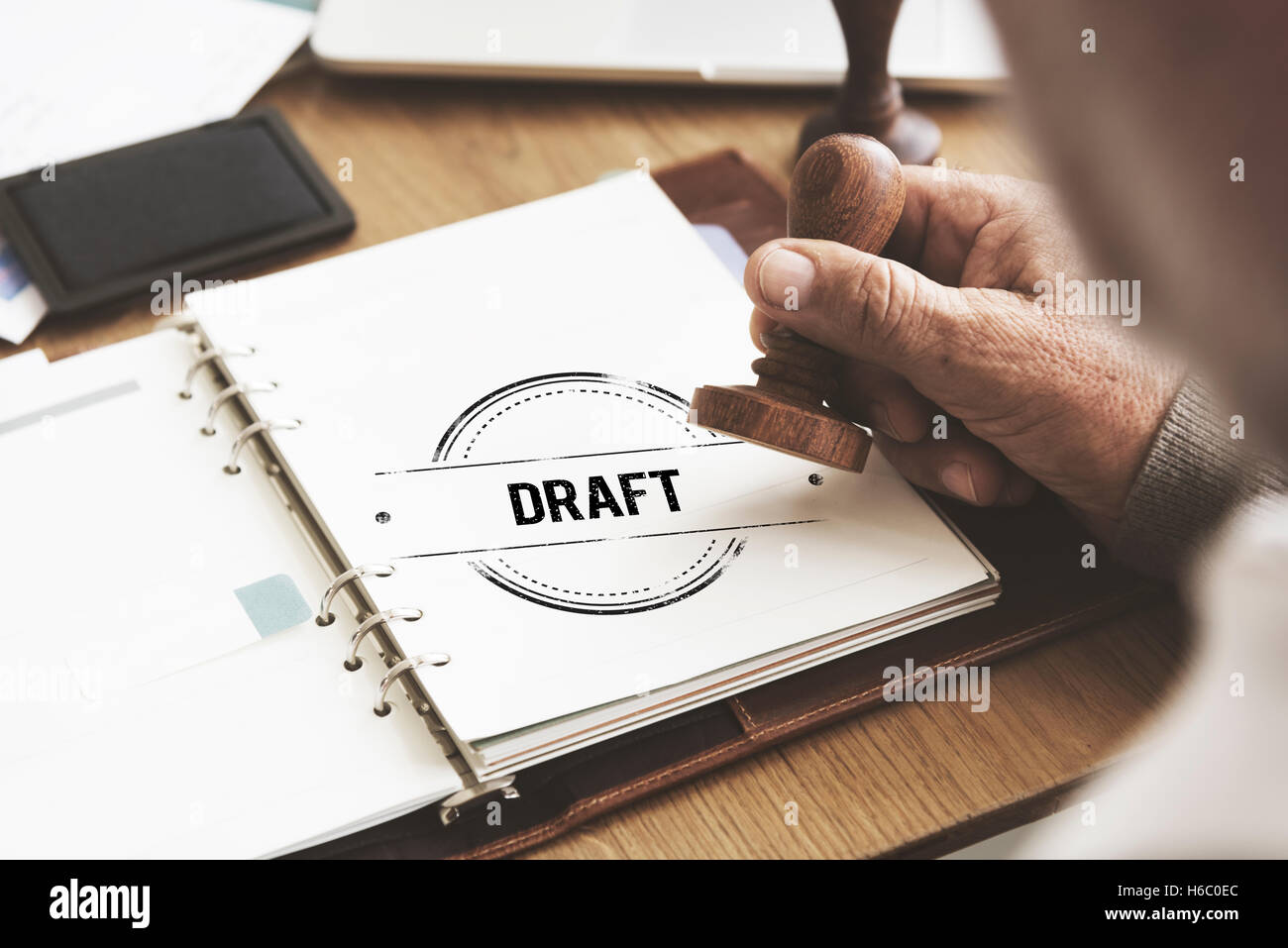 Draft Sketch Design Preview Structure Template Concept Stock Photo - Alamy