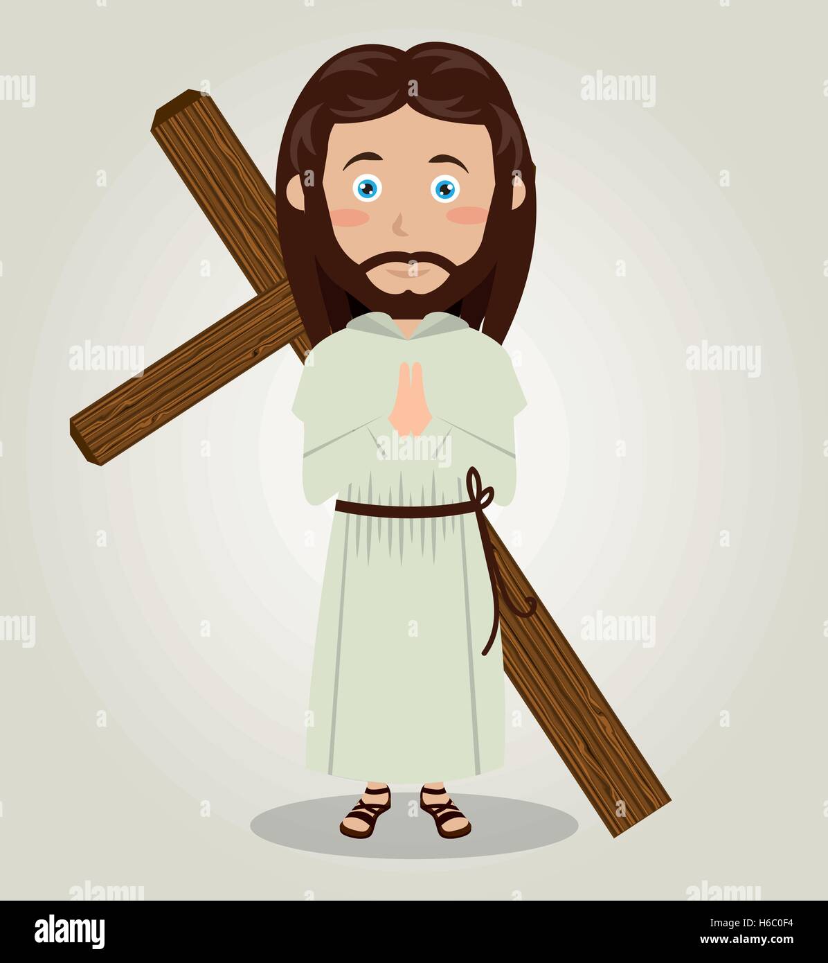 Christian man carrying cross Stock Vector Images - Alamy