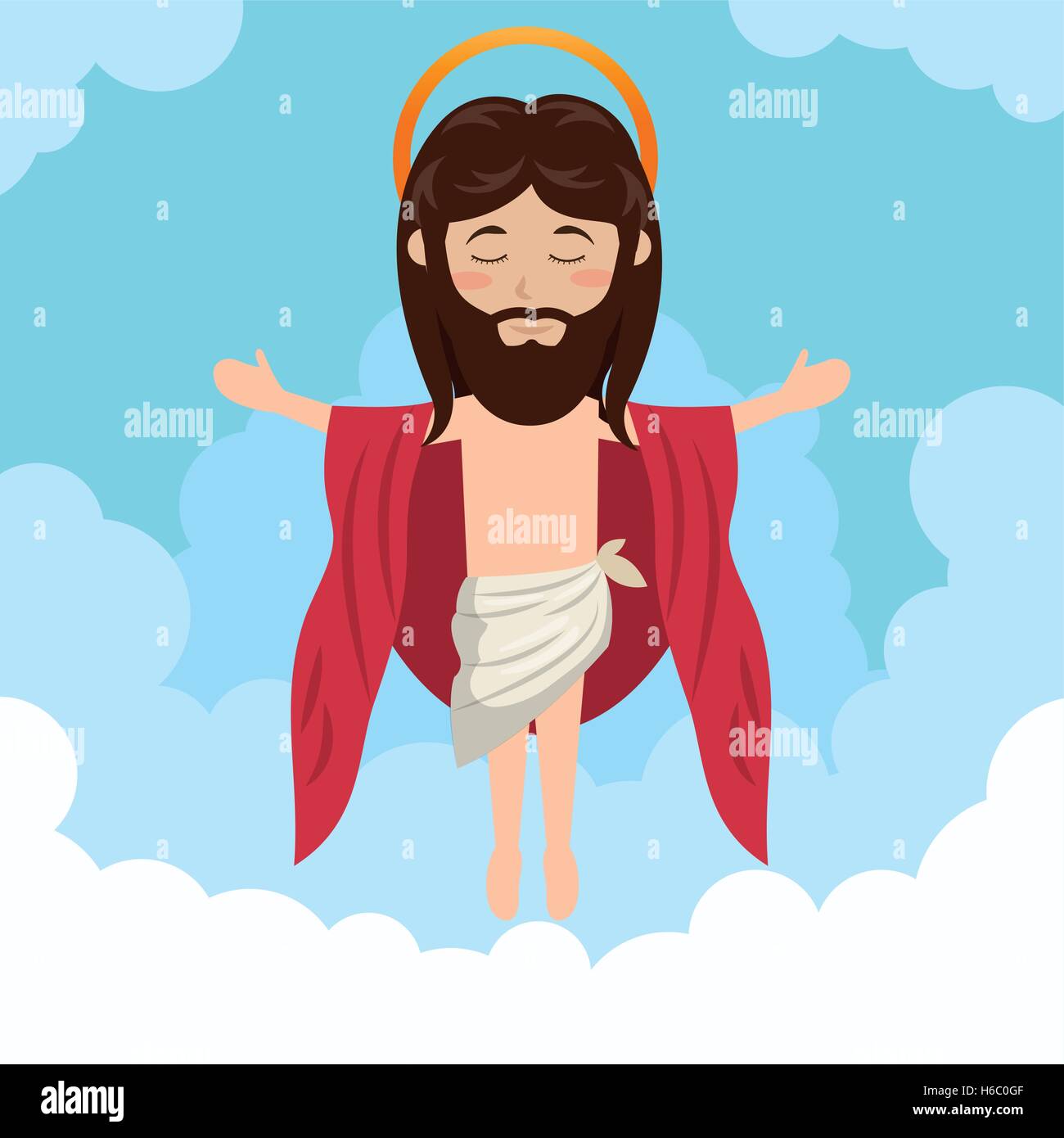 cartoon jesus christ ascension design Stock Vector Image & Art - Alamy