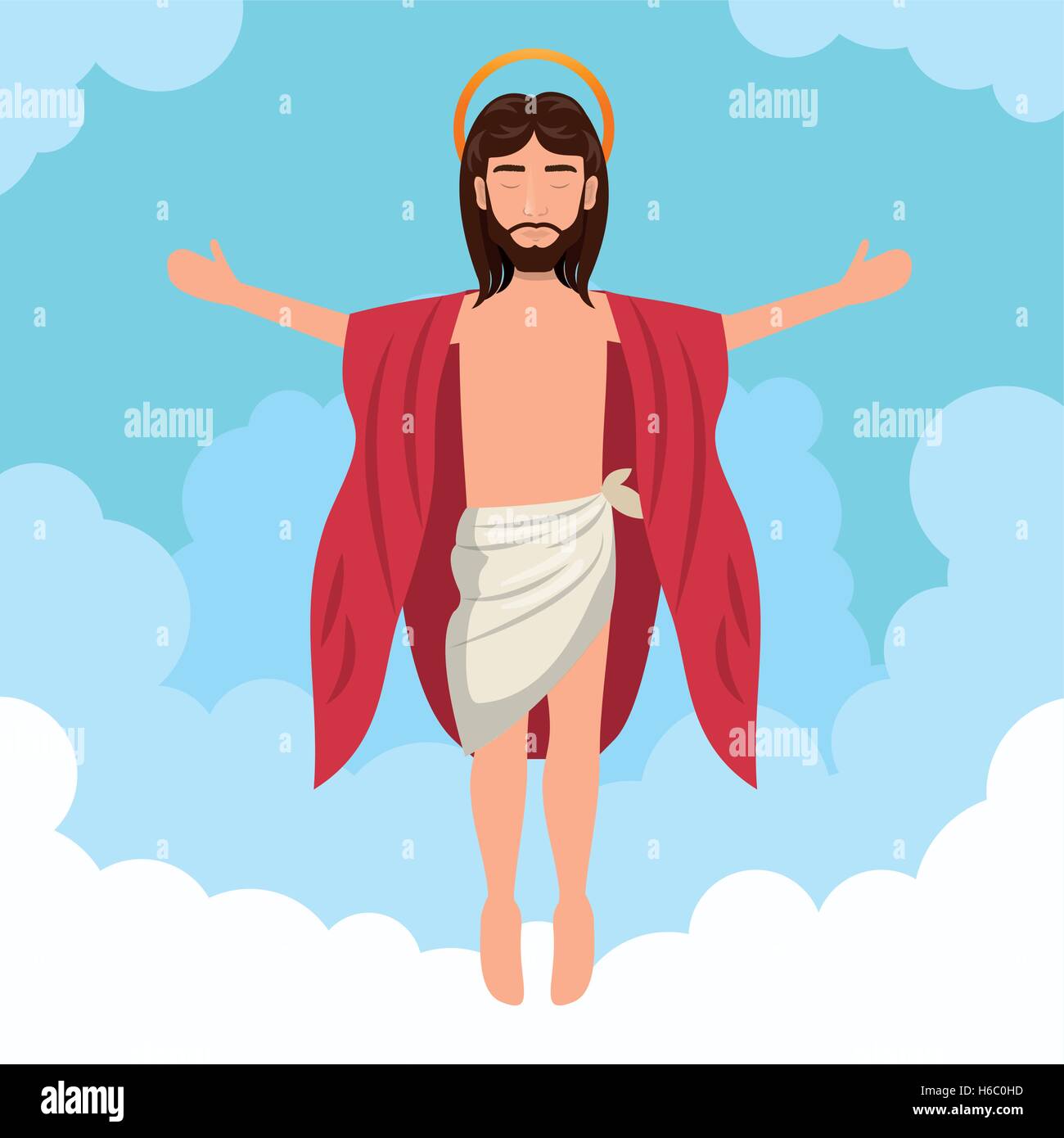 cartoon jesus christ ascension design Stock Vector Image & Art - Alamy