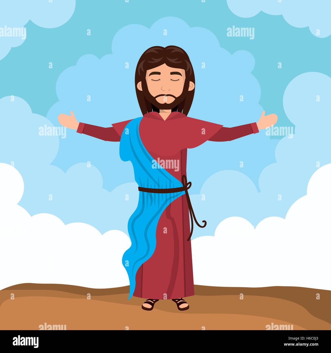 Jesus christ with open arms Stock Vector Images - Alamy