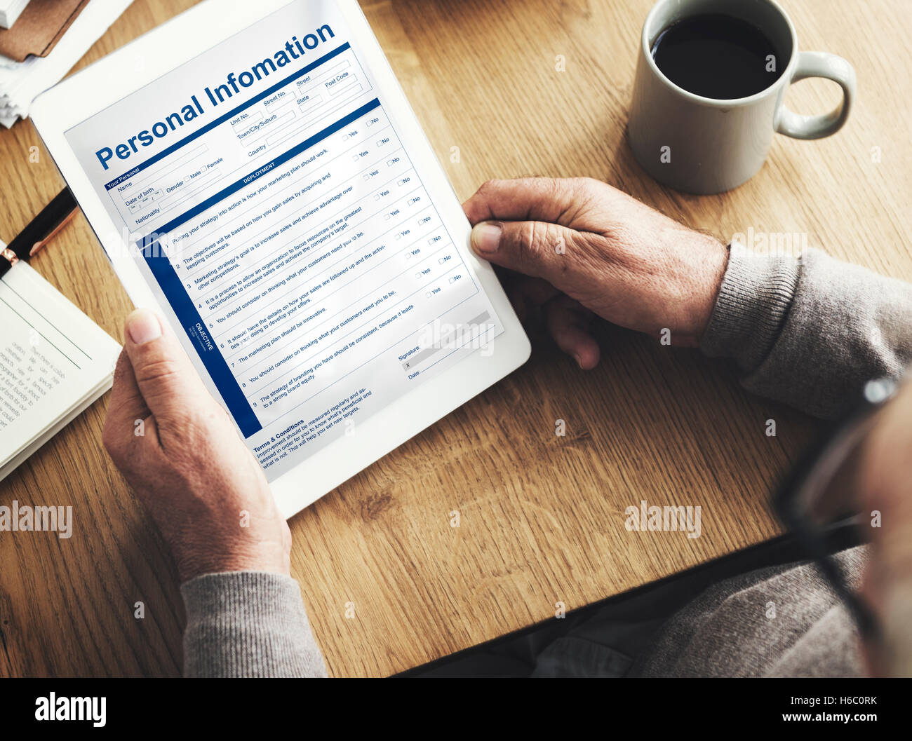 Personal Information Data Application Form Concept Stock Photo - Alamy