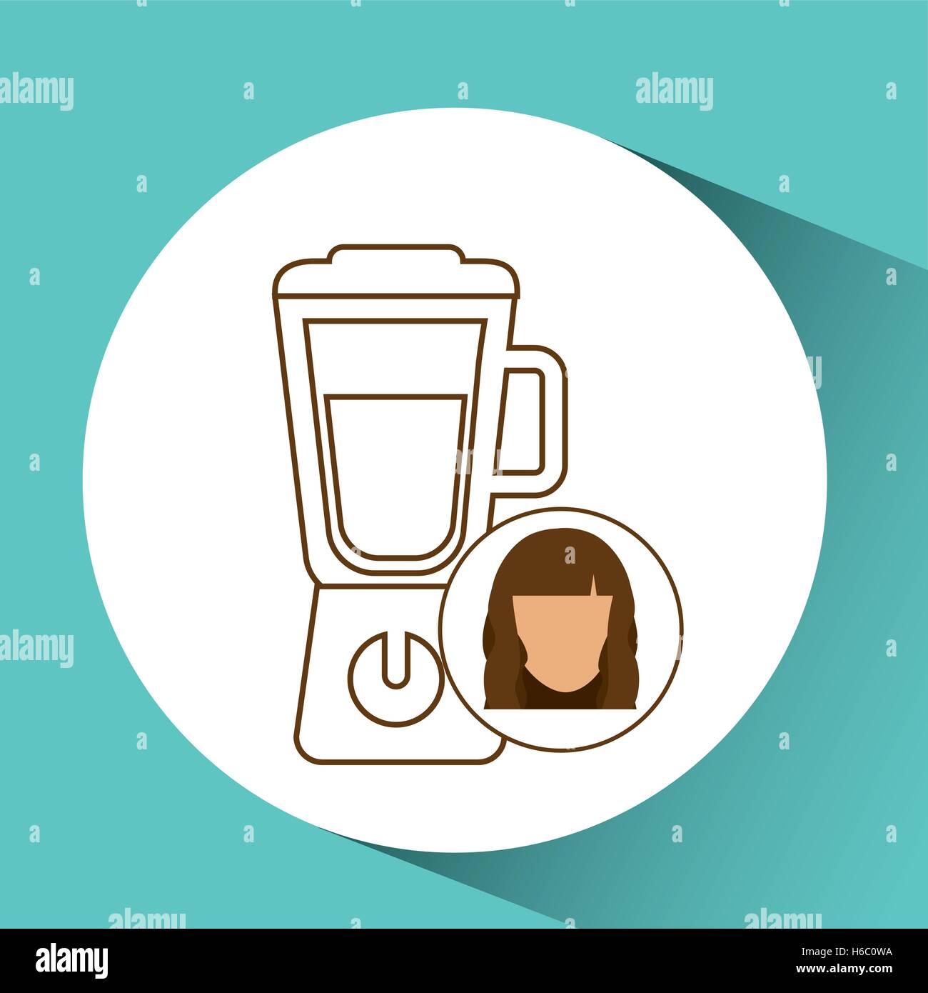 Female chef cooking meat Stock Vector Images - Alamy