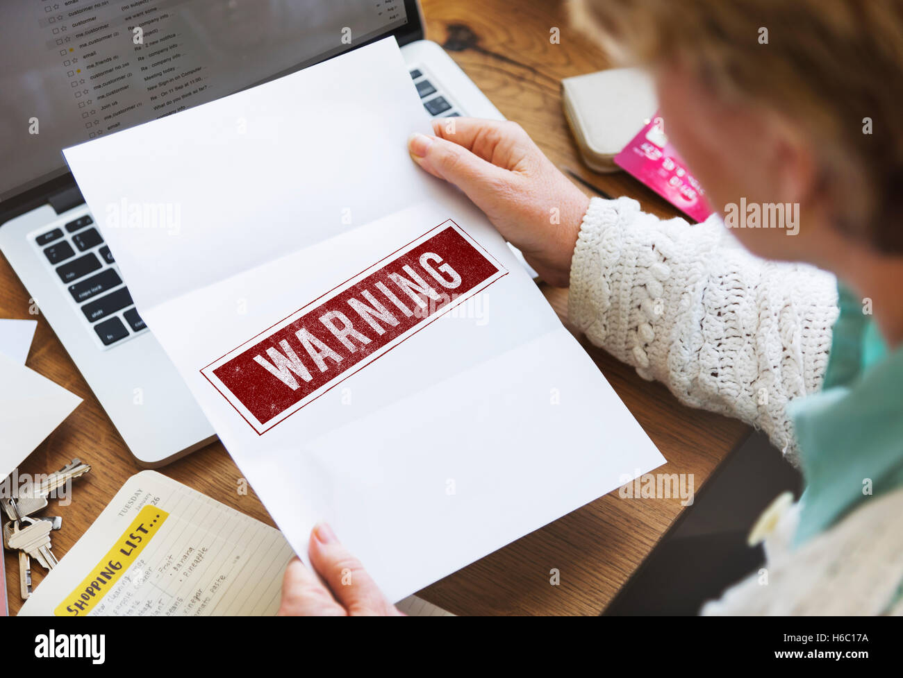 Caution Denied Pending Rejected Secret Warning Concept Stock Photo - Alamy