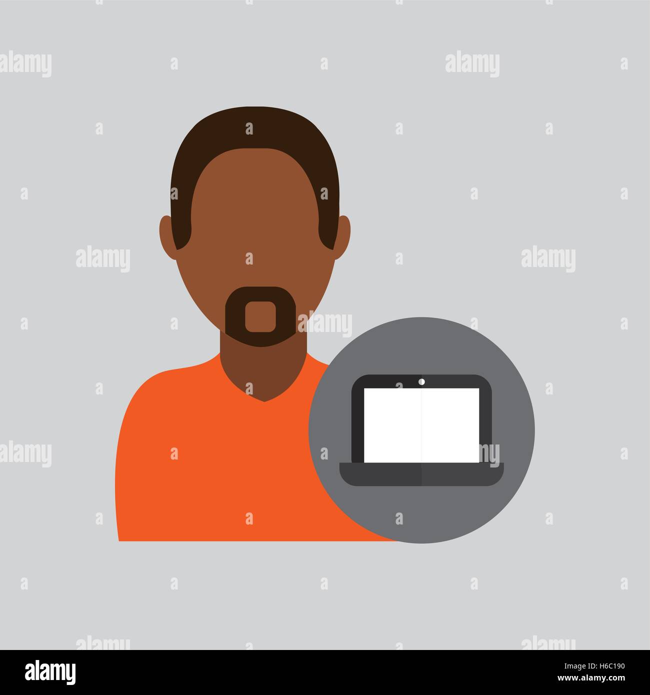 man african laptop icon Stock Vector Image & Art - Alamy