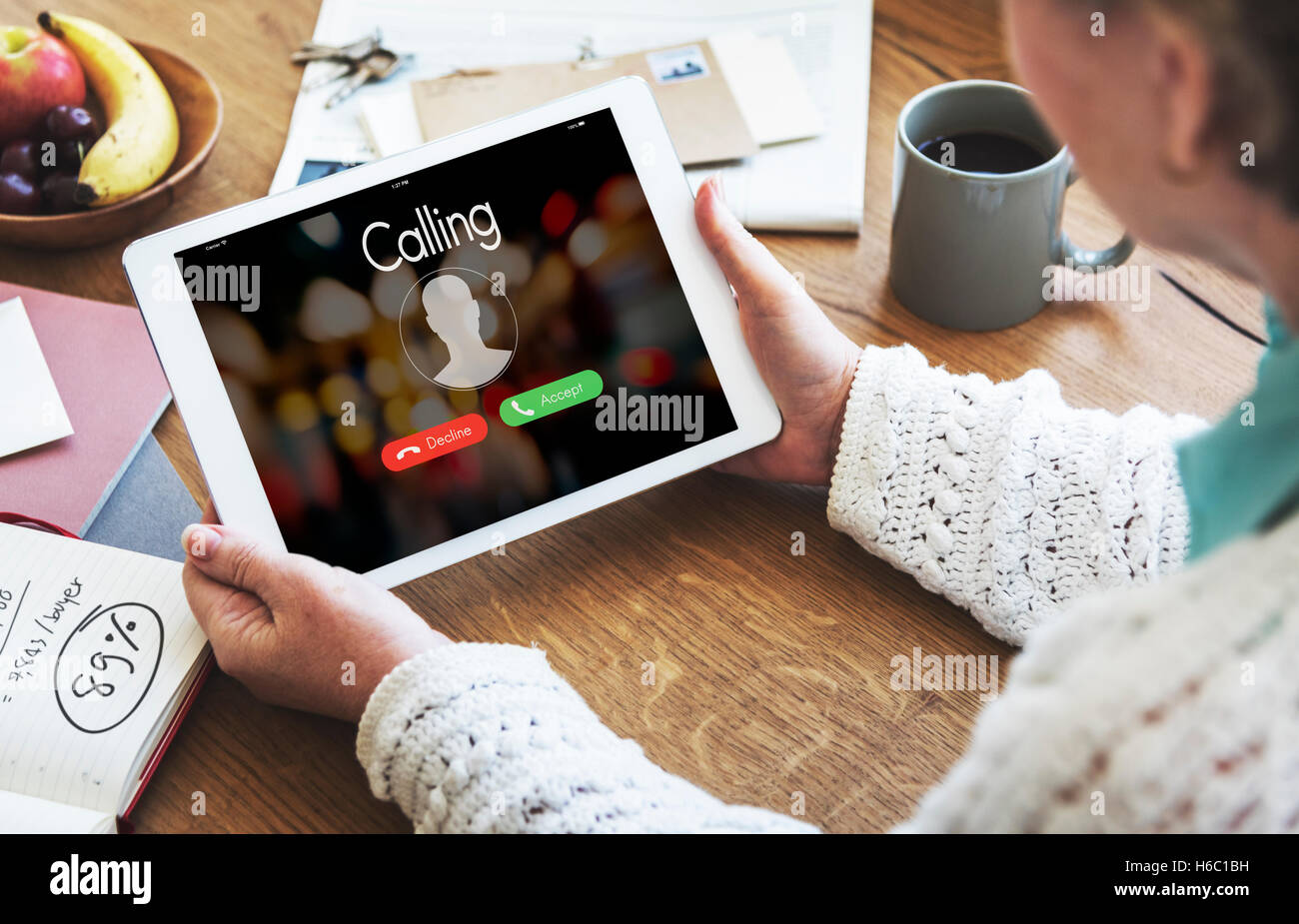 Calling Incoming Communication Connect Concept Stock Photo - Alamy