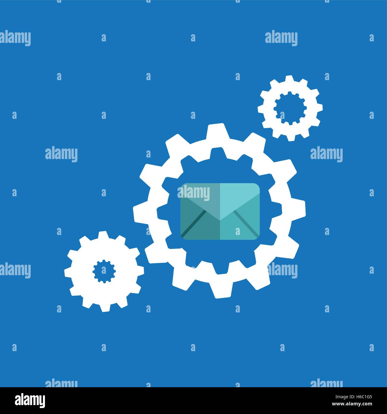 gears elements message email icon Stock Vector Image & Art - Alamy