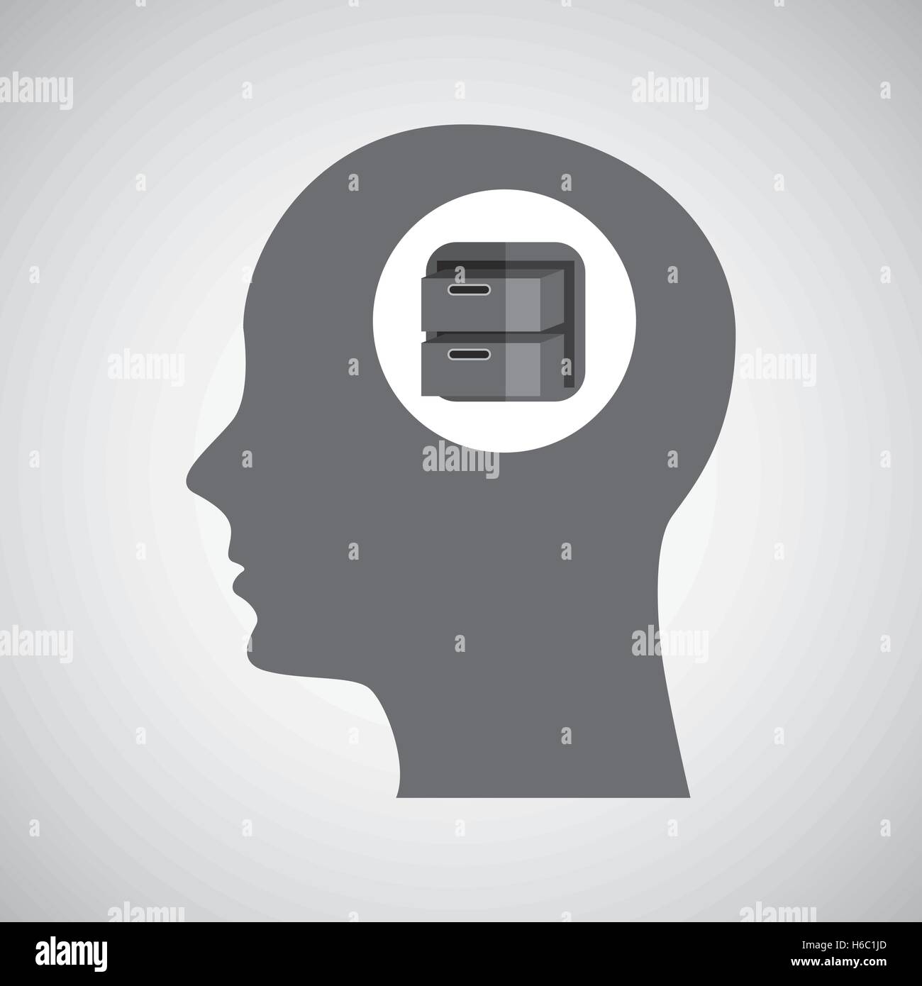 head thinking design Stock Vector Image & Art - Alamy