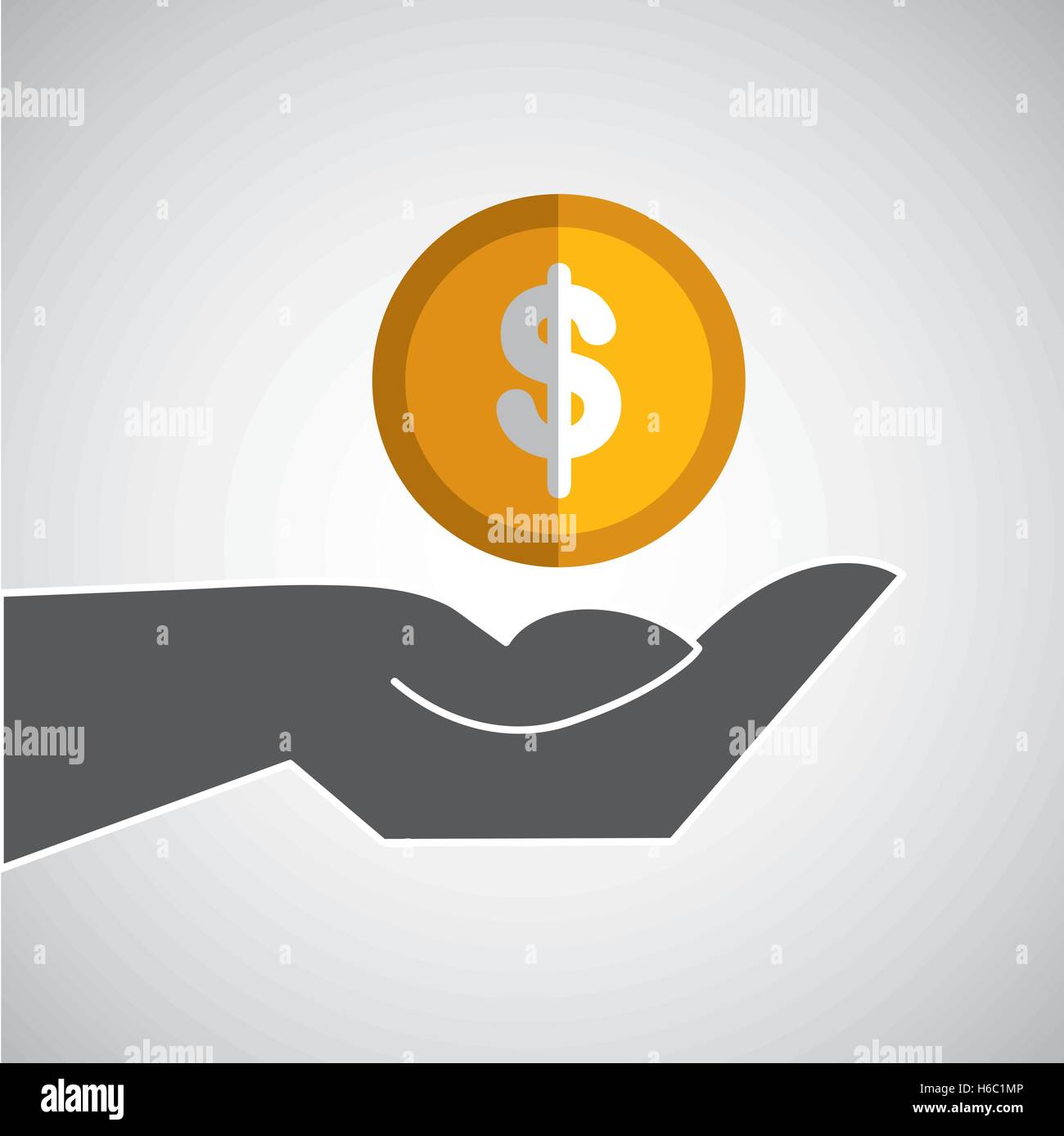 hand holding coin Stock Vector Image & Art - Alamy