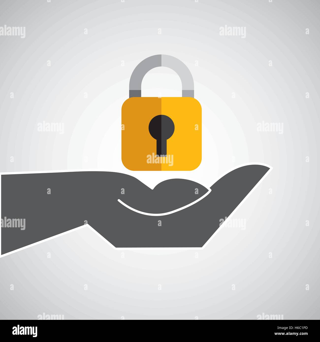 hand holding lock icon Stock Vector Image & Art - Alamy