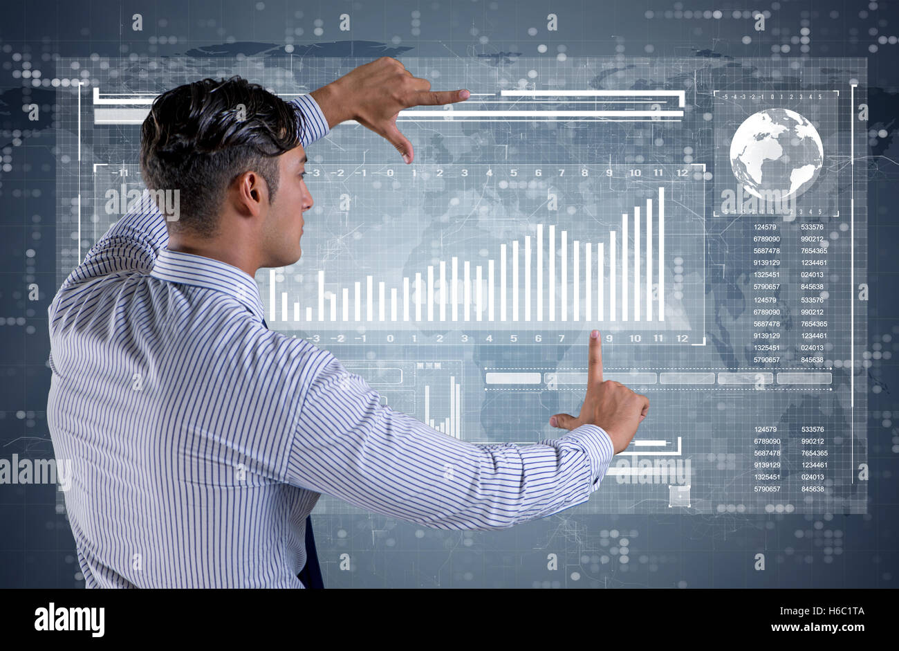 Man in stock exchange trading concept Stock Photo - Alamy