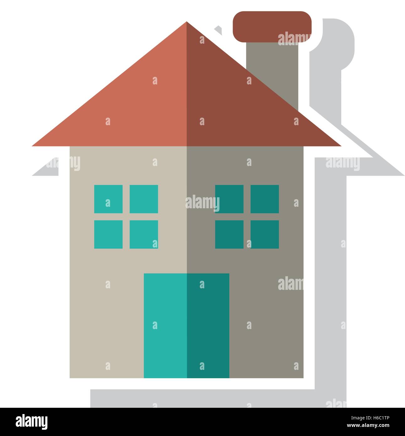Isolated house and home building design Stock Vector Image & Art - Alamy