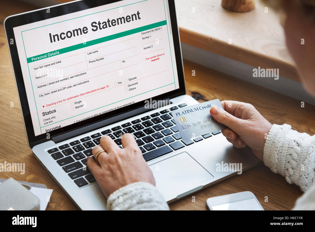 Income Statement Employment Assessment Balance Concept Stock Photo - Alamy