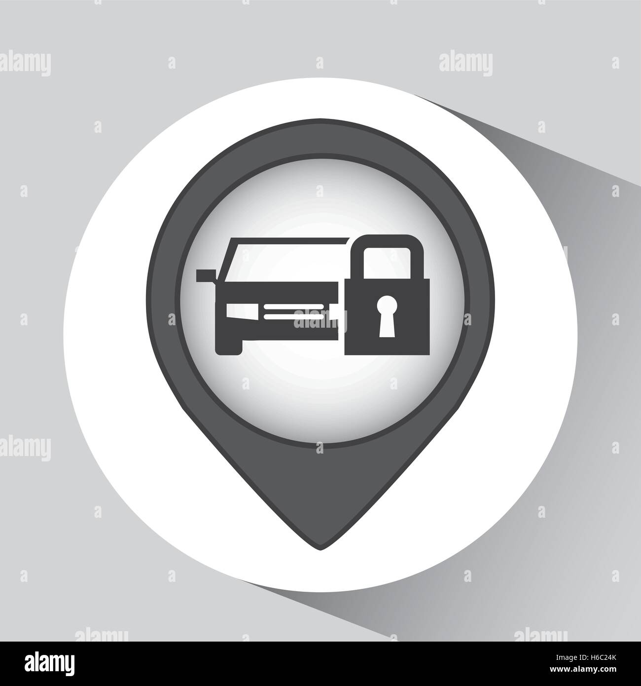 car and lock icon Stock Vector Image & Art - Alamy