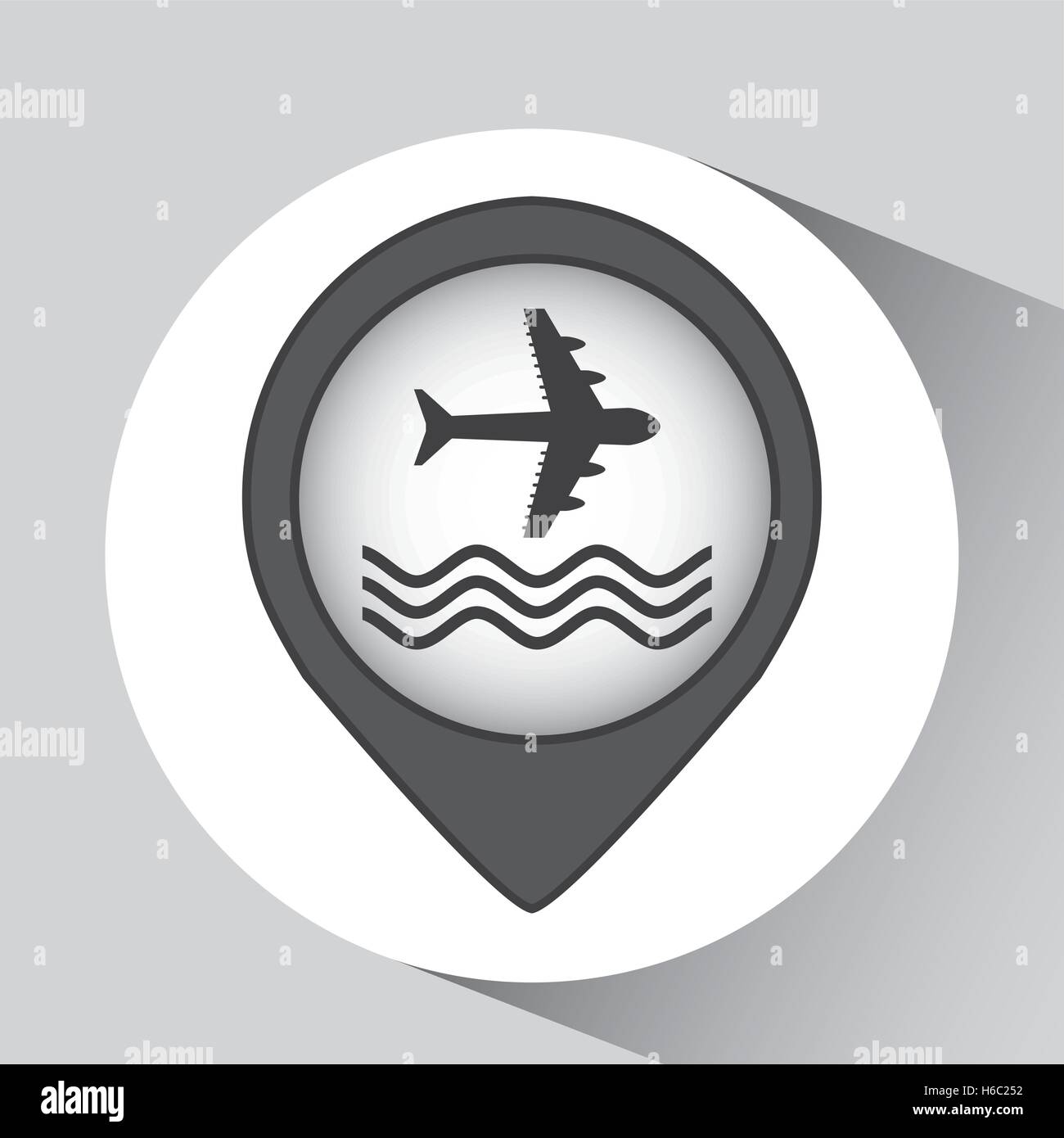 plane and water icon Stock Vector Image & Art - Alamy