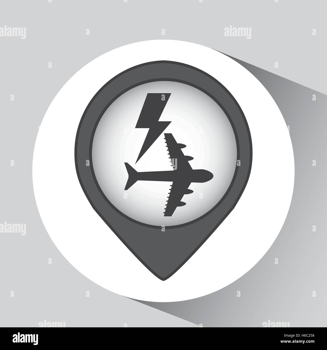 plane and lightning bolt icon Stock Vector Image & Art - Alamy