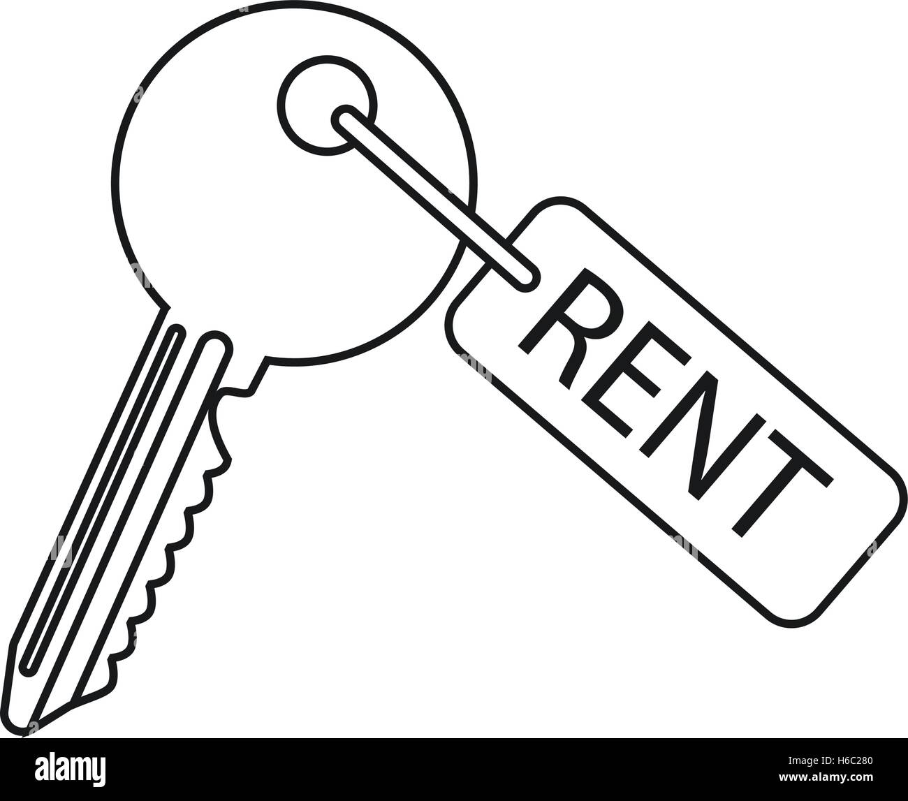 Isolated rent key design Stock Vector Image & Art - Alamy