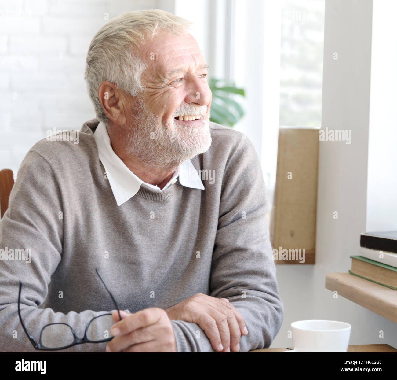 Senior Adult Thinking Memory Happy Concept Stock Photo - Alamy