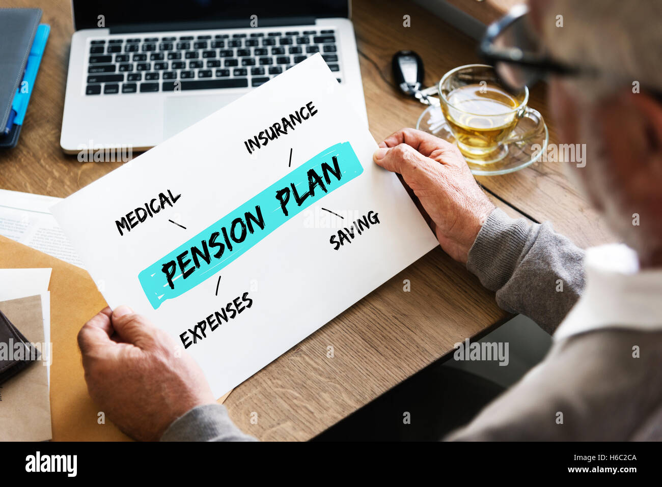 Pension Plan Investment Retirement Diagram Concept Stock Photo - Alamy