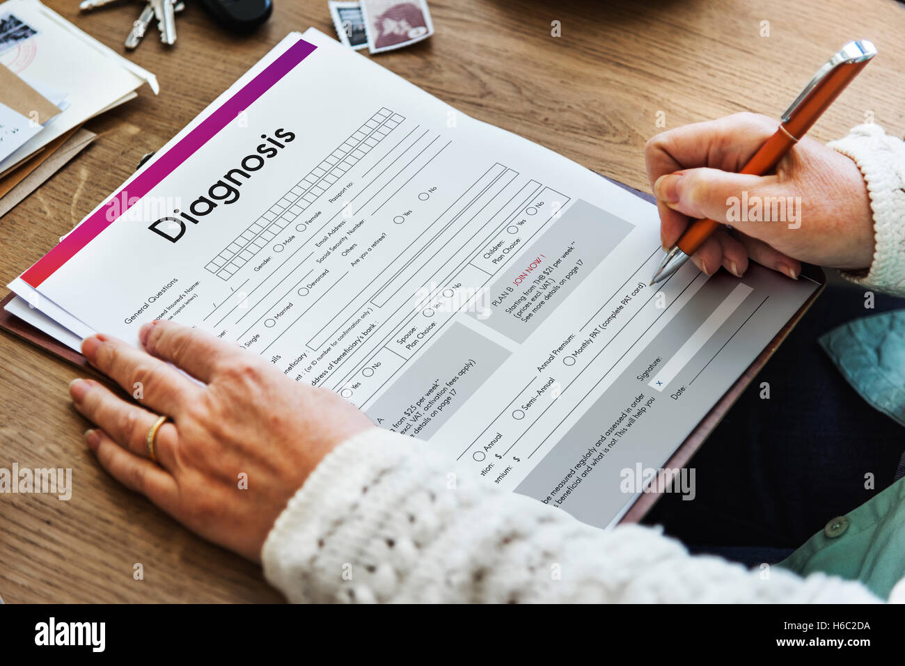 Diagnosis Medical Symptoms Treatment Concept Stock Photo - Alamy