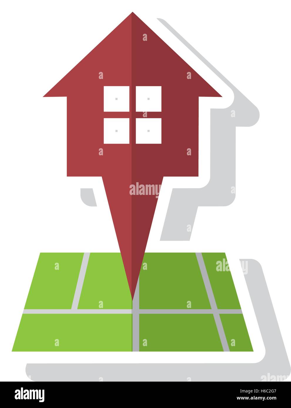 Isolated house and gps icon design Stock Vector Image & Art - Alamy