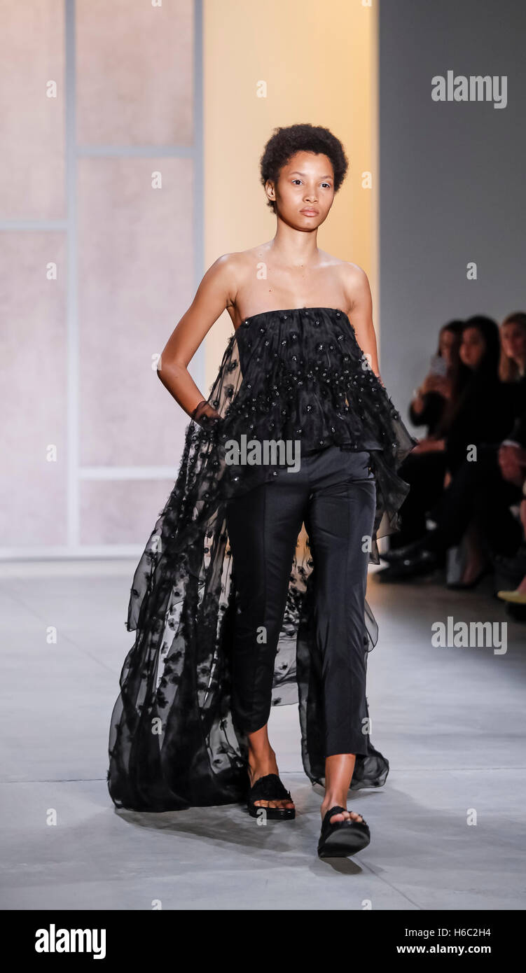 New York, NY, USA - September 8, 2016: A model walks runway for the ...