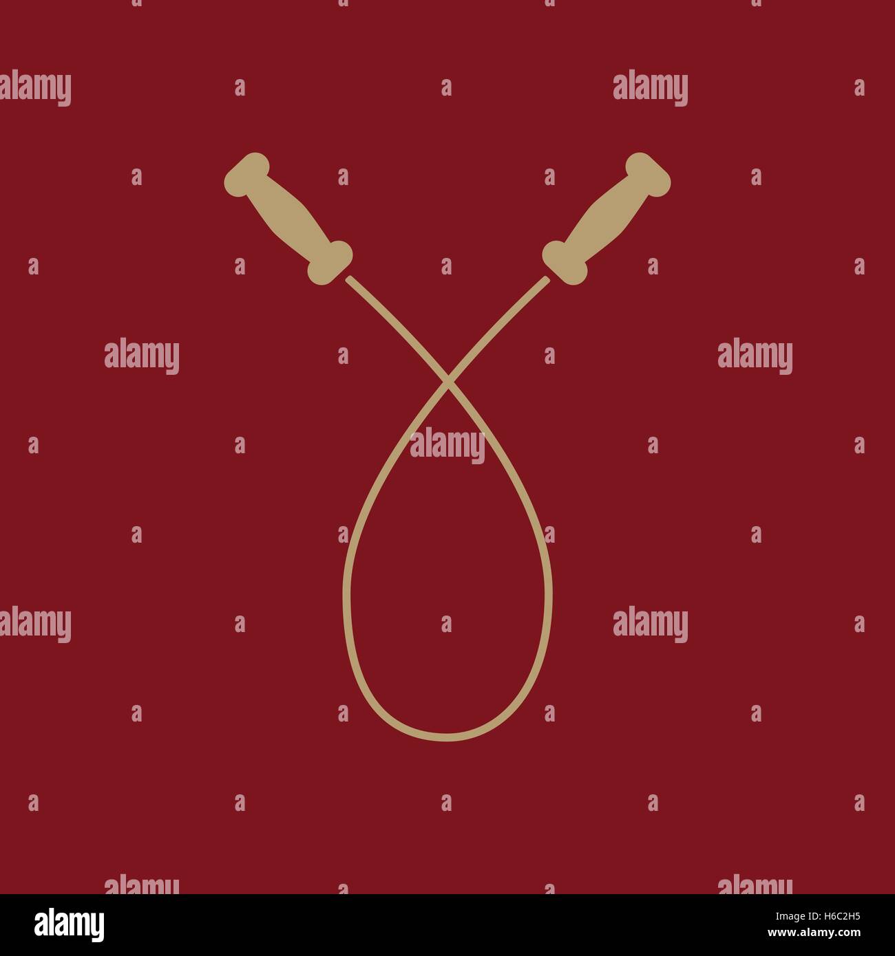 The skipping rope icon. Jumping-rope symbol. Flat Stock Vector Image ...