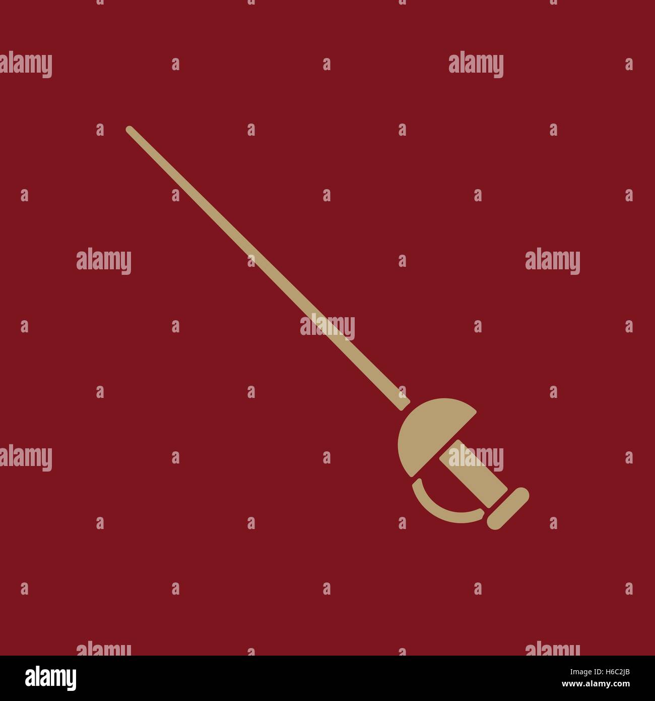 The sword icon. Epee symbol. Flat Stock Vector Image & Art - Alamy