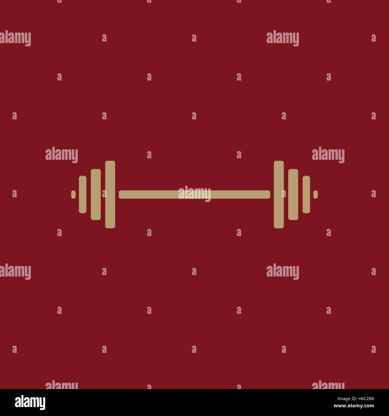 The dumbbell icon. Bodybuilding symbol. Flat Stock Vector Image & Art ...