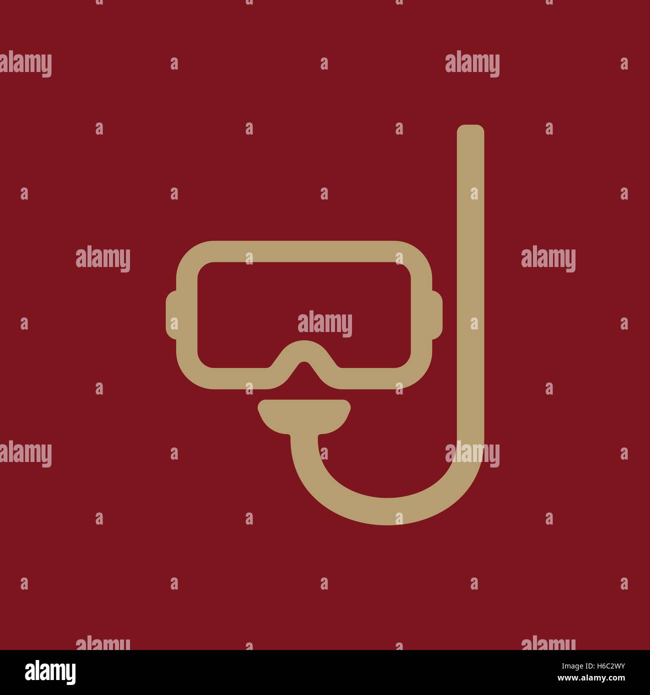 The scuba mask icon. Diving symbol. Flat Stock Vector Image & Art - Alamy