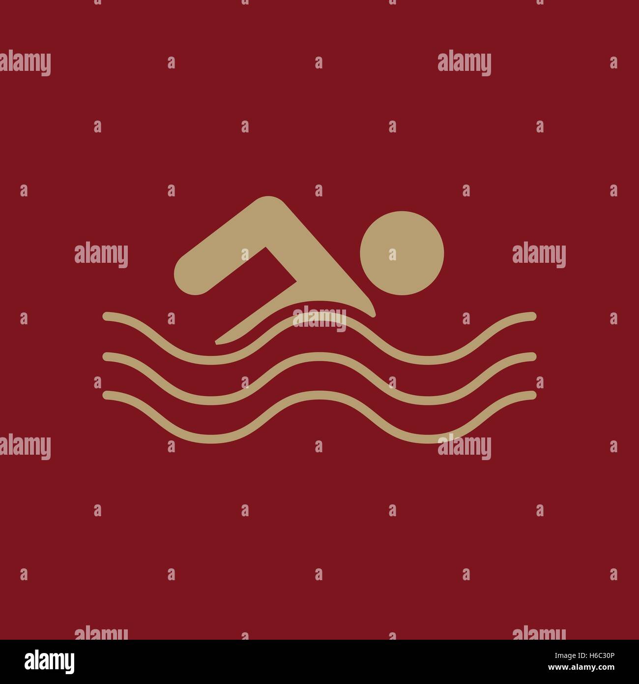 Swimming icon. Swimmer symbol. Flat Stock Vector Image & Art - Alamy